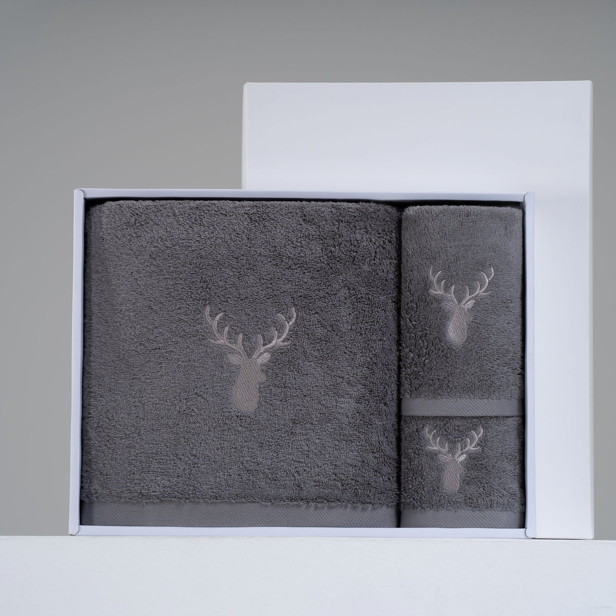 3 Piece Towel Box Set - Grey – Loch Lomond Linen